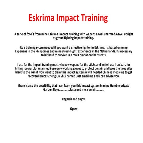 Eskrima impact training | PPT