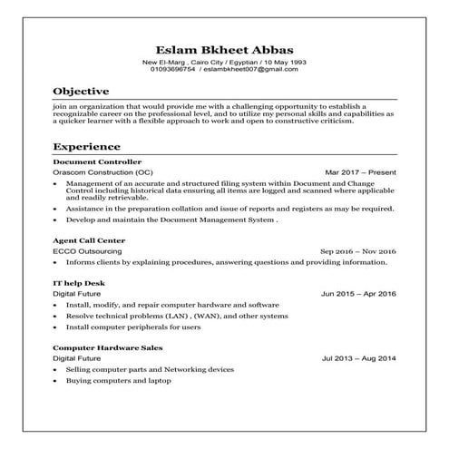 Hassan el nawawy resume | DOC