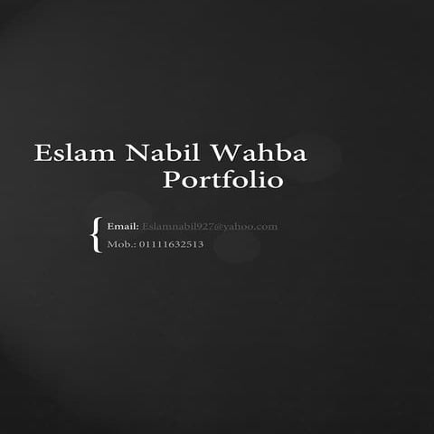 Eslam nabil wahba protfolio | PDF