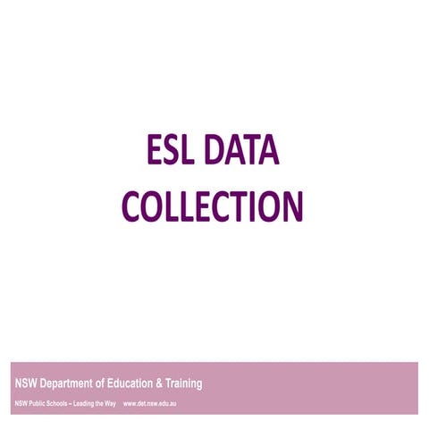 Esl data collection | PPTX