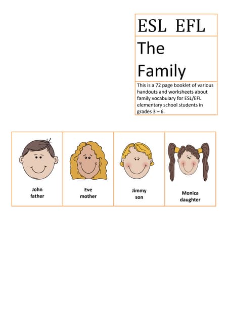 Vocabulary - Memebers of the family | PDF