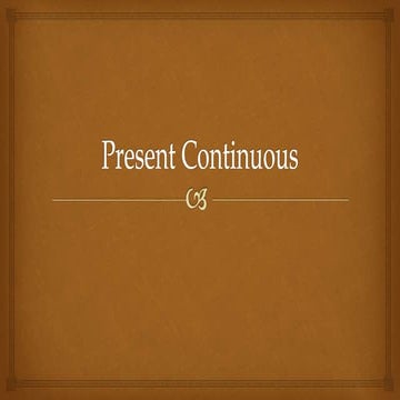 present continuous - ESL game | PPTX | Healthy Living