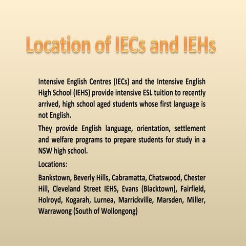 Kogarah Intensive English Centre Presentation | PPT