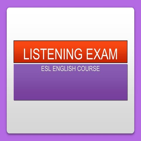ESL listening presentation | PPTX
