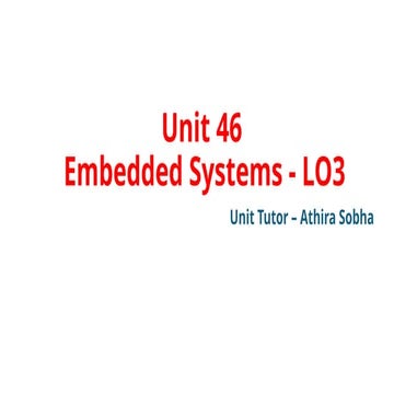 Embedded Systems and its applications... | PPT