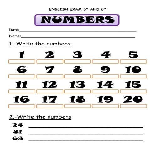 numbers | PDF