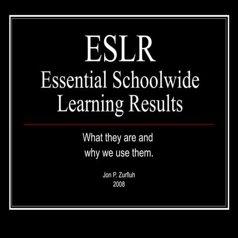 ESLR Presentation | PPT