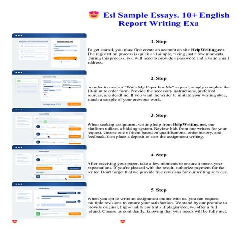😍 Esl Sample Essays. 10+ English Report Writing Exa | PDF