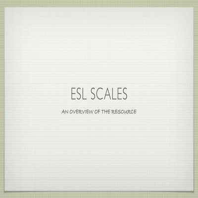 Esl scales 2 | KEY