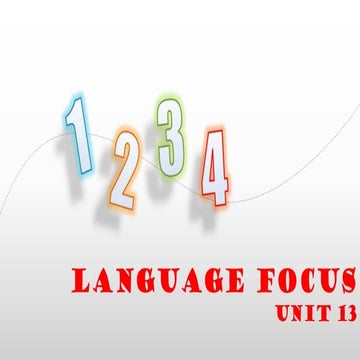 Esl teaching slideshow language focus | PPTX