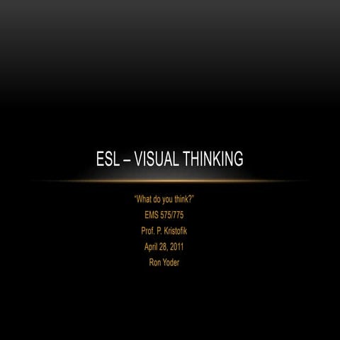 Esl – visual thinking | PPTX