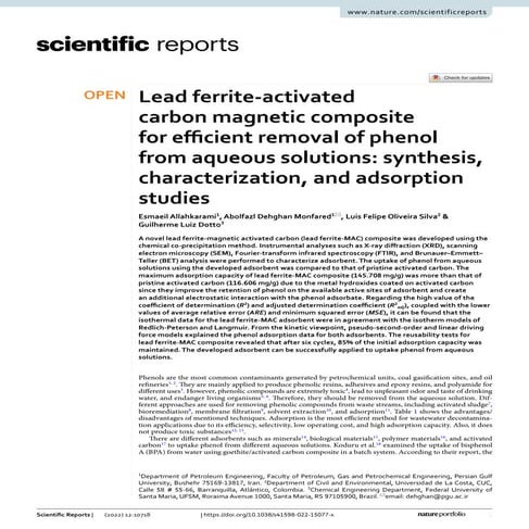 esmail padma.pdf lead ferrite activated carbon | PDF