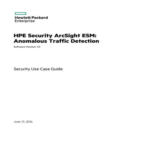 Anomalous Traffic Detection Security Use Case Guide Pdf
