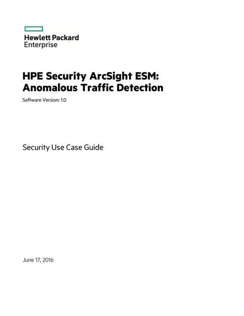 Anomalous Traffic Detection Security Use Case Guide Pdf