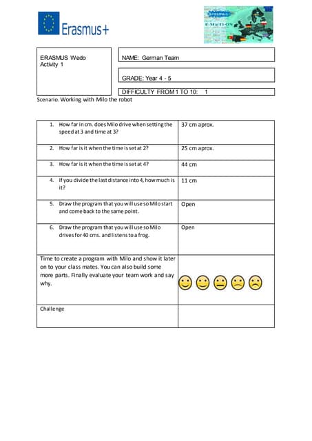 Model esm mindstorms worksheet 2 | PDF
