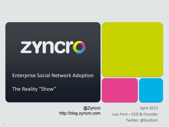 Infographic: Zyncro, your Enterprise Social Network | PPT