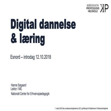Esnord digital dannelse - ver.stud 12.10.18