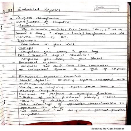 Embedded System BscIT Notes | PDF