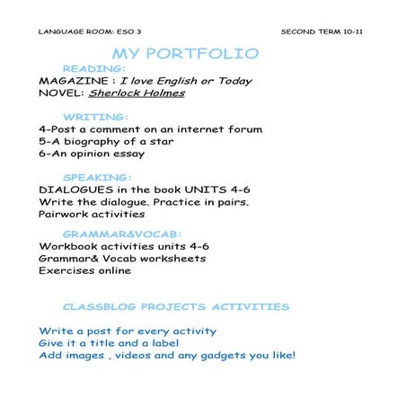 Eso 3 2nd term | DOC | Homework and Study | Education