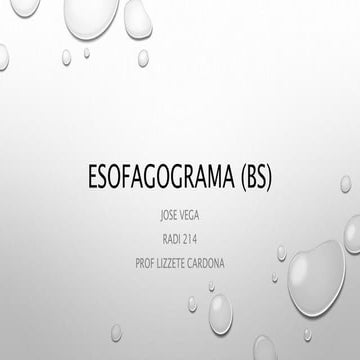 Esofagograma (bs) | PPTX