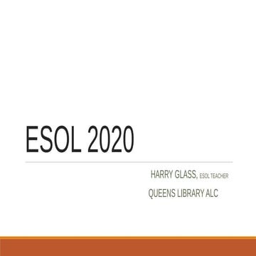 ESOL 2020 | PPT