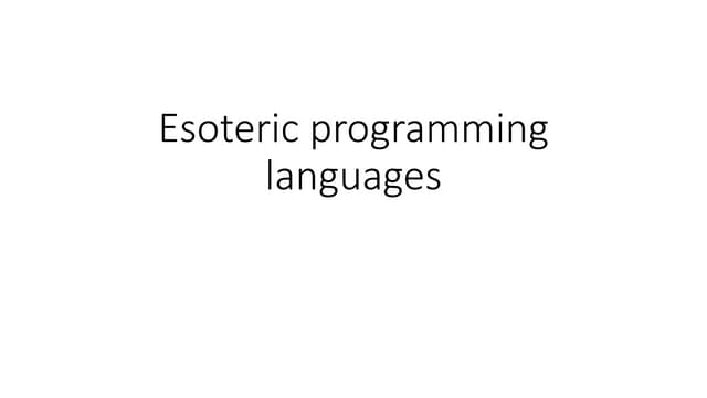 Esolang Ppt