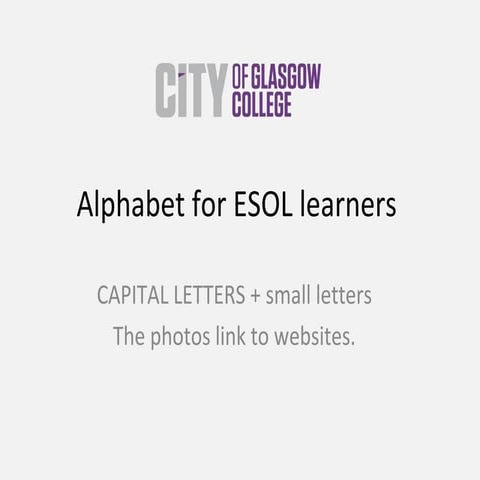 Alphabet for ESOL | PPT