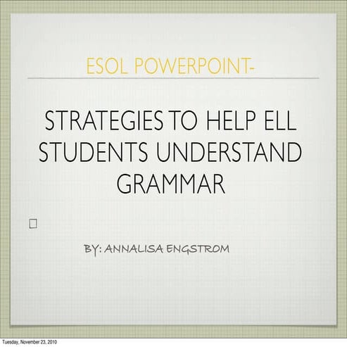 Esol powerpoint | PPT | Free Download