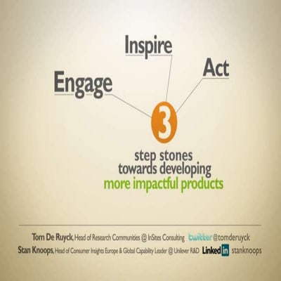 Engage, Inspire, Act - ESOMAR Congress 2011 | PPTX