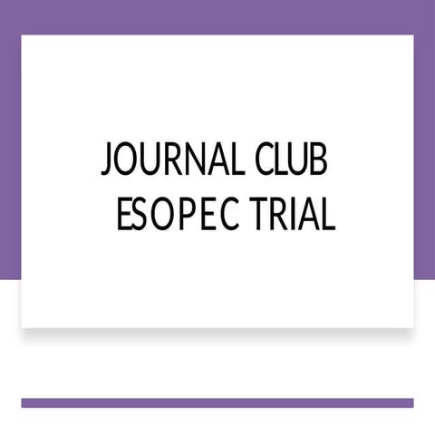 ESPEC: Prospective randomized multicenter phase III trial | PPT