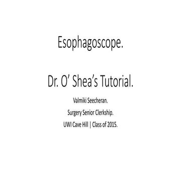 Esophagoscope | PPTX