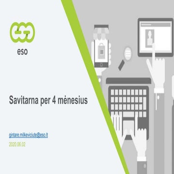 Gintarė Milkevičiūtė.ESO savitarna per 4 mėnesius.Agilepusryciai2020 | PPTX