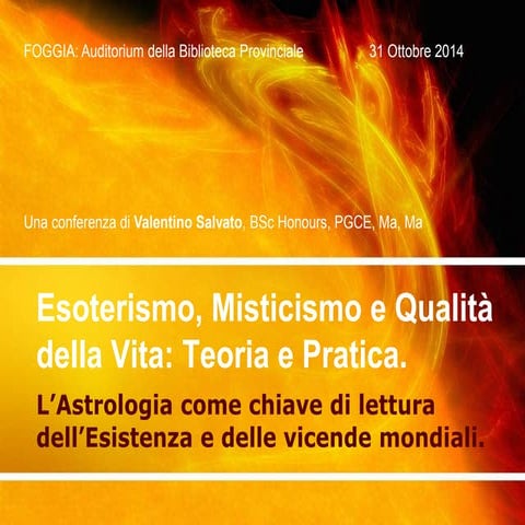 Esoterismo, Misticismo e qualità della Vita | PPSX
