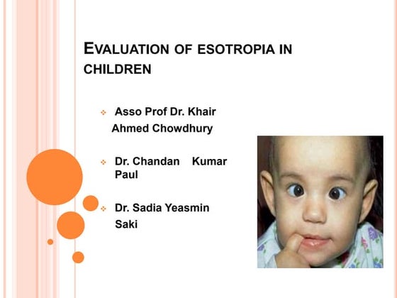 Case presentation: Consecutive esotropia | PPTX