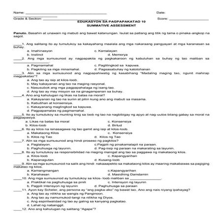 SUMMATIVE TEST-3rd quarter ESP 10 ALL MODULE.pptx