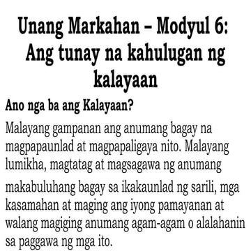 Tunay na Kahulugan ng Kalayaan.pptx