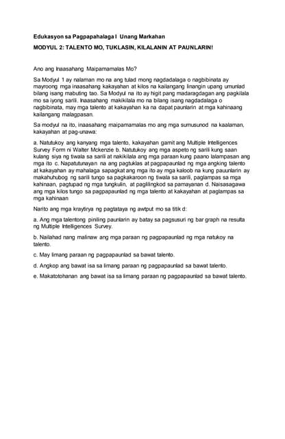 1 st periodical test in esp with tos | DOCX