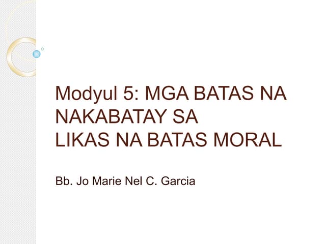 Grade 9 ESP - MODULE 6 | PPTX