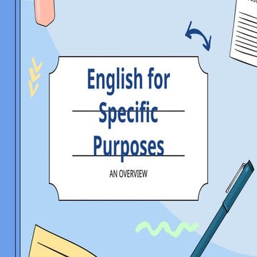 ESP - English for specific purposes | PPTX