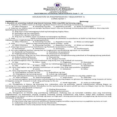ESP 10-LONG QUIZ ABOUT ISIP AT KILOS LOOB.docx