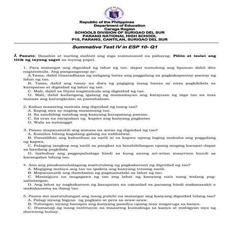 Edukasyon Sa Pagpapakatao 10-Q1 Summative test 4.docx