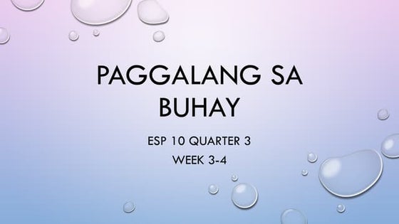 Paggalang sa Buhay | PPTX