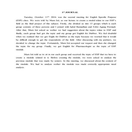 Esp 1#journal | DOCX