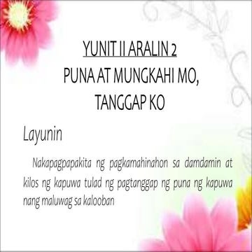 ESP4 Yunit2 ARALIN 2 Puna at Mungkahi Mo, Tanggap Ko.pptx