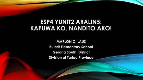 Edukasyon sa pagkatao mga tula | PDF