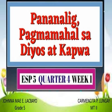 GMRC GRADE 1 CURRICULUM GUIDE RESOURCES NEEDED PPT WEEK 1 QUARTER 3 | PPTX