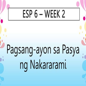 ESP6, Q2, WEEK 1, DAY 1- PANGAKO O PINAGKASUNDUAN.pptx