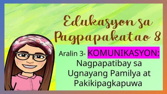 ESP8 ARALIN 3: KOMUNIKASYON SA PAMILYA.ppt