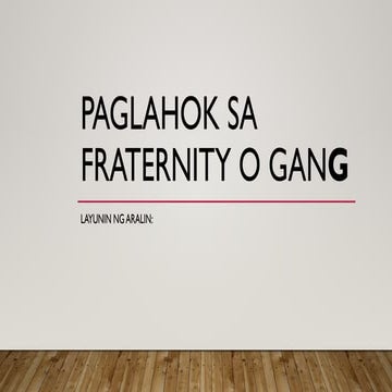 esp 8 frat.pptx Fraternity, Gang Mkkdkdkdkd | PPTX