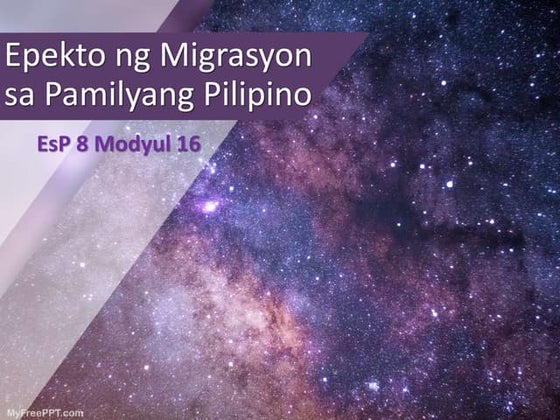 Epekto ng Migrasyon sa Pamilyang Pilipino | PPT